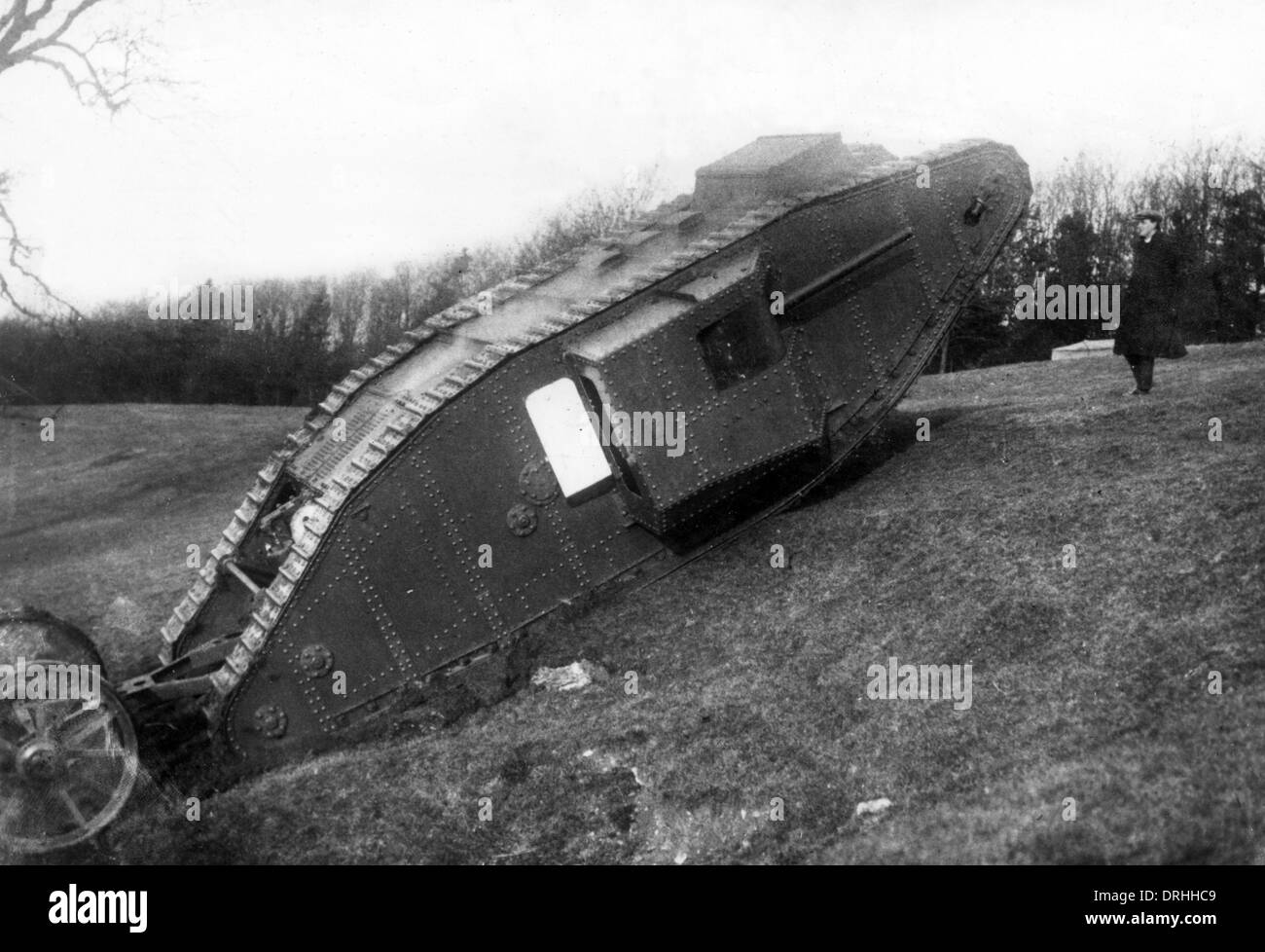 Tank climbing a steep slope, Lincoln, WW1 Stock Photo - Alamy