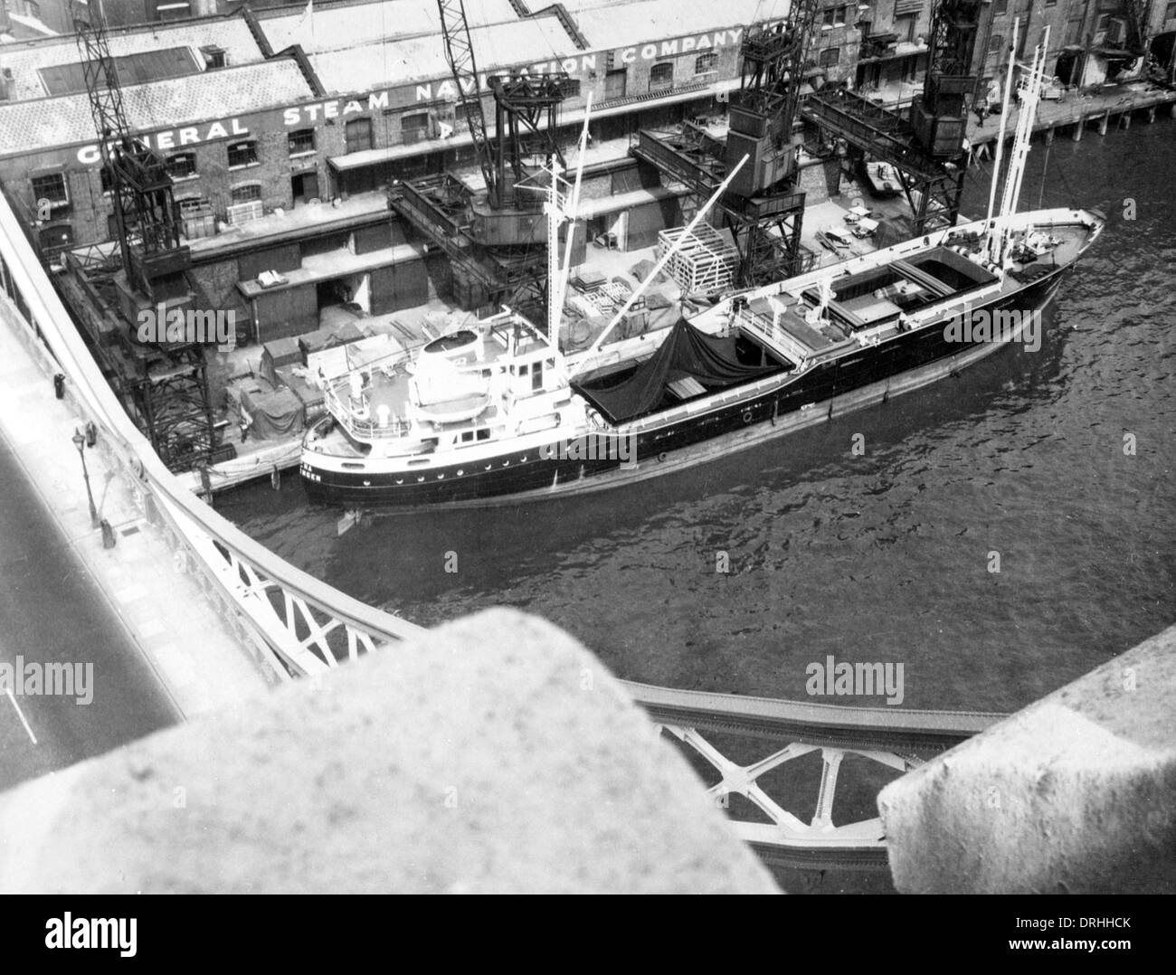 Ship near dock Black and White Stock Photos & Images - Alamy