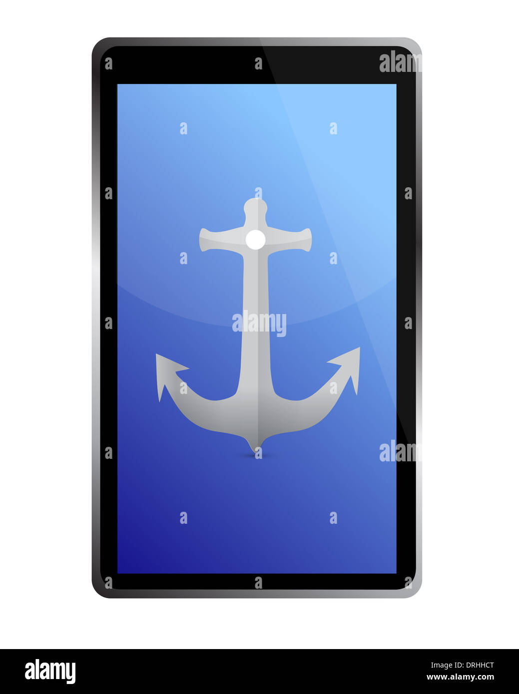tablet navigation concept illustration design over white Stock Photo ...