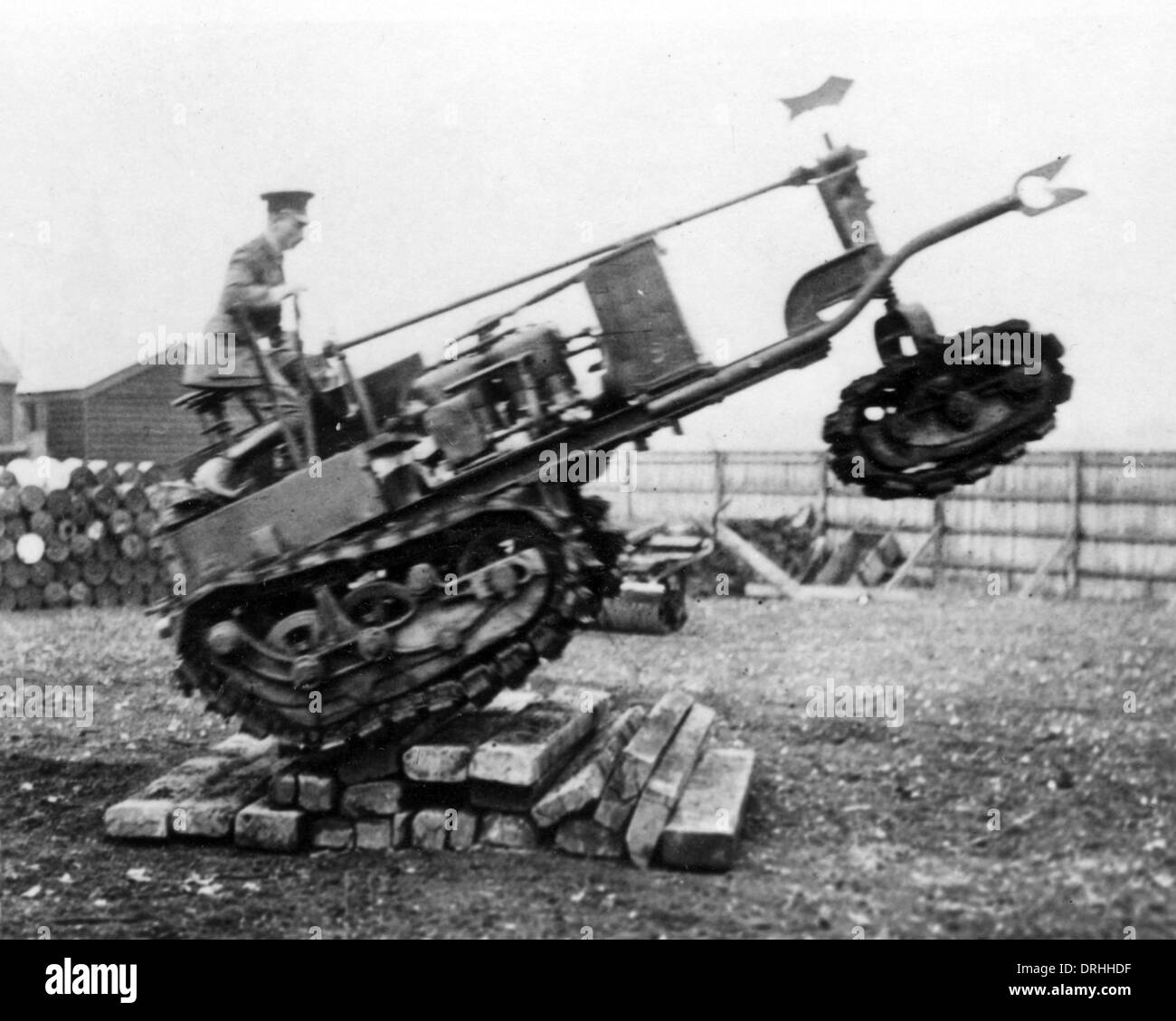 Experimenting with tank tracks, WW1 Stock Photo - Alamy