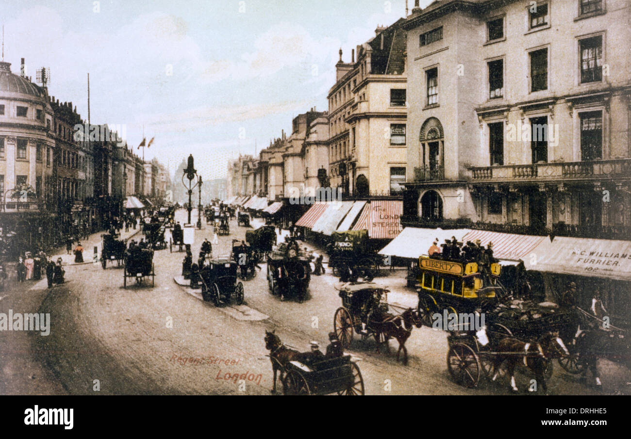 Regent Street and the Regent Street Library. London Stock Photo - Alamy
