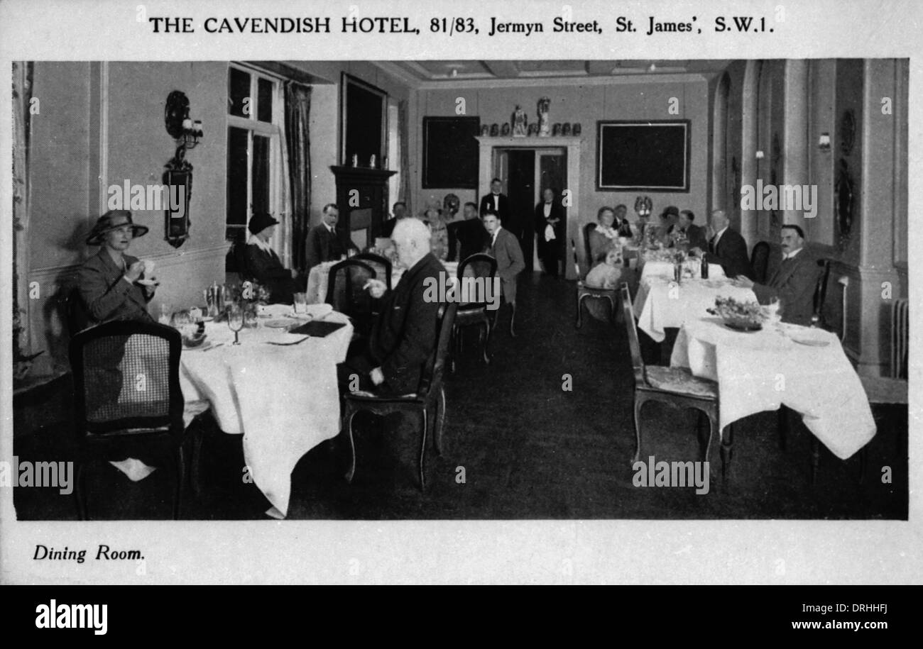 The dining room of the Cavendish Hotel Stock Photo - Alamy