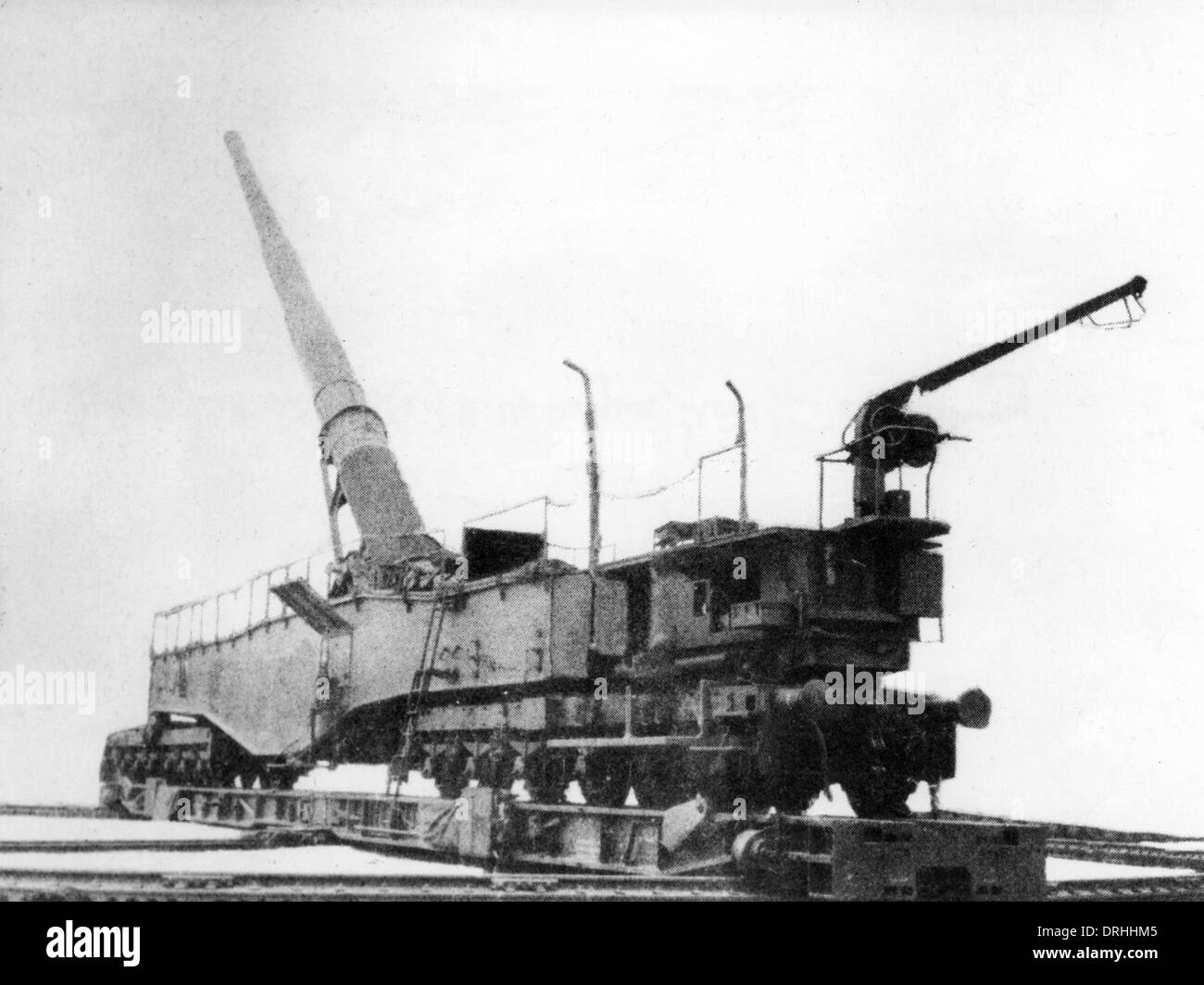 British 14 inch gun on railway mounting, WW1 Stock Photo - Alamy
