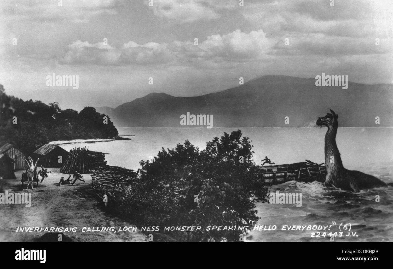 Inverfarigaig calling, the Loch Ness Monster Stock Photo - Alamy
