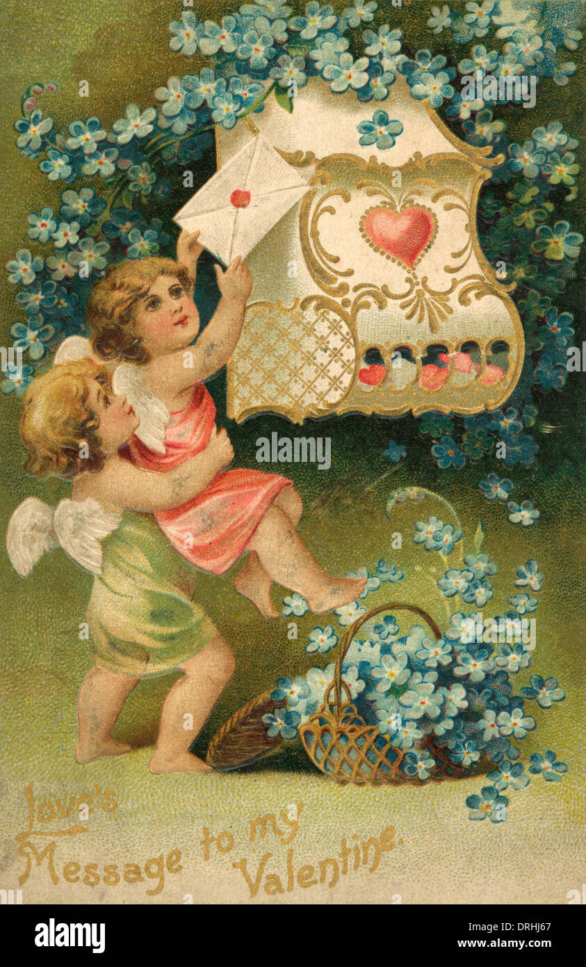 Valentines day postcard Stock Photo - Alamy