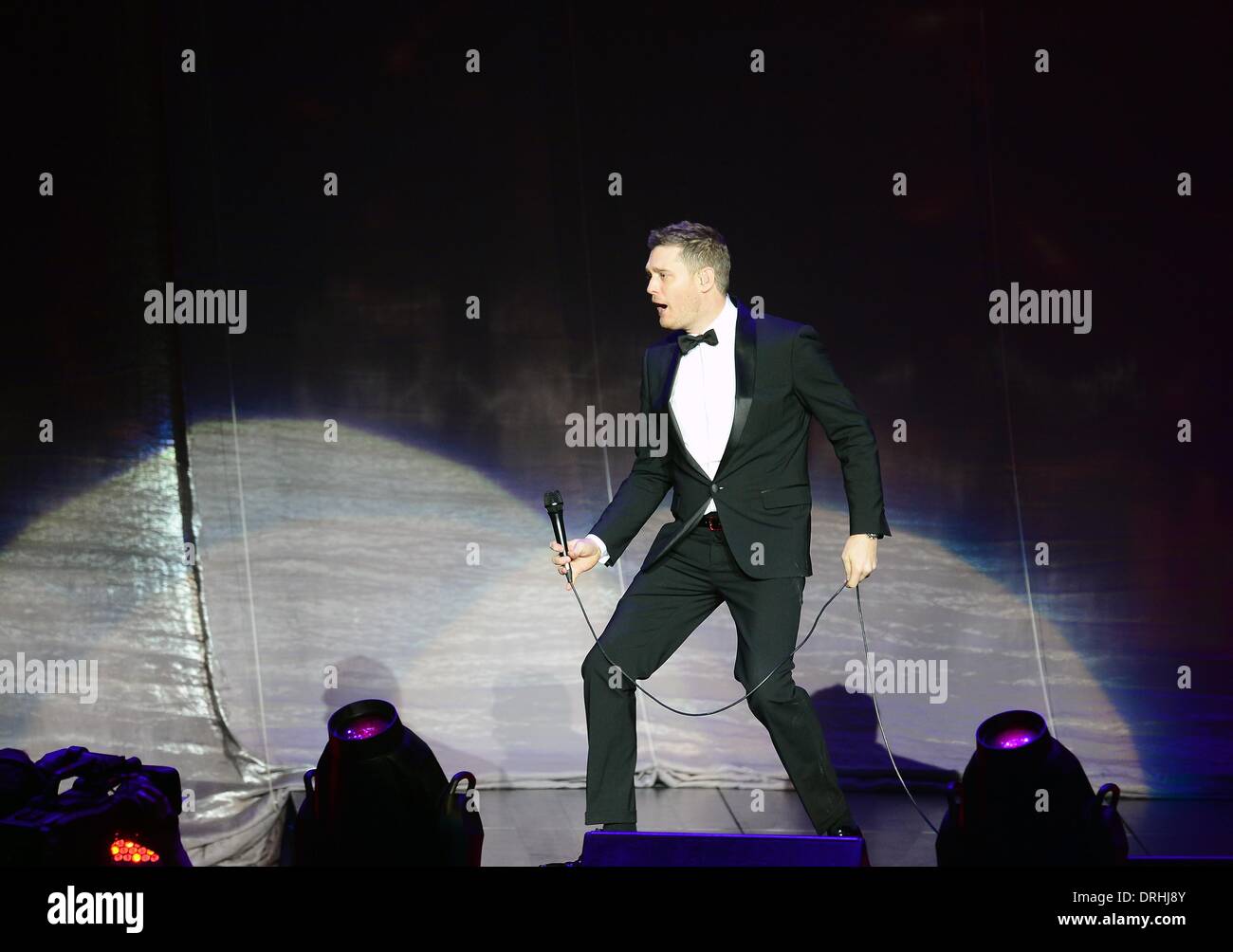 Canadian singer Michael Buble performs during his concert in Prague ...