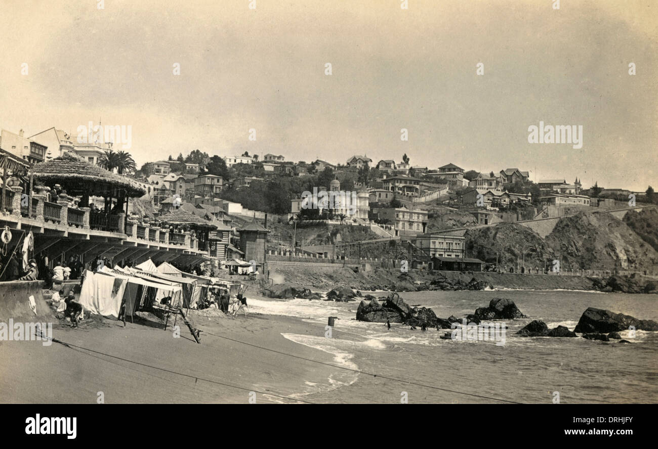 Valparaiso, Chile - The Bathing Beach Stock Photo - Alamy