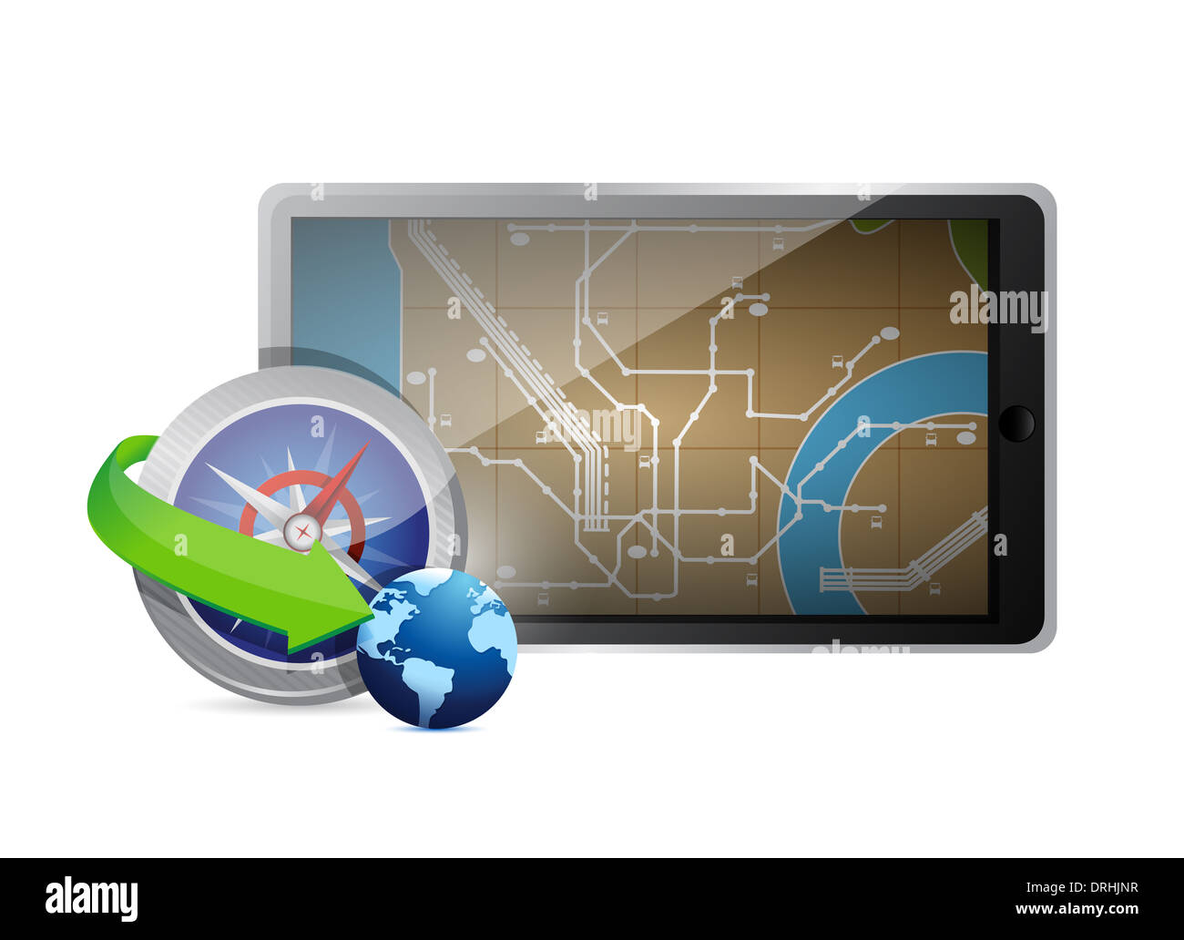 searching for a destination illustration technology design over white ...