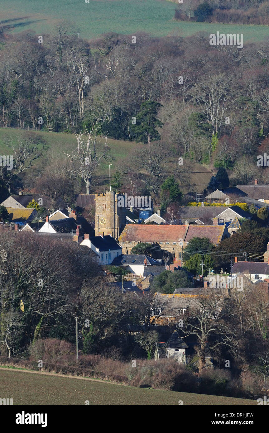 A view of Chideock village Dorset UK Stock Photo - Alamy