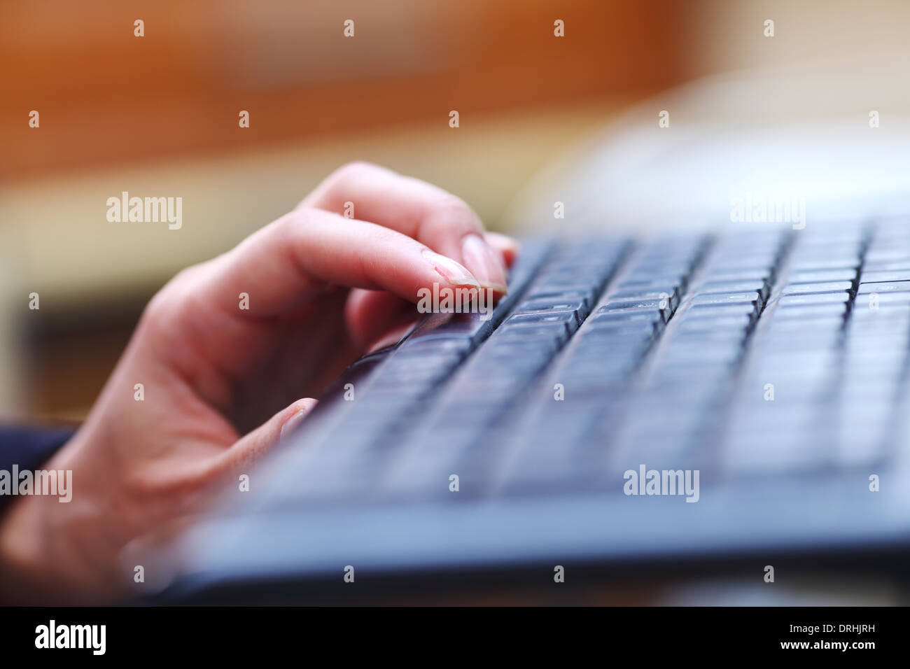 woman hands working on keyboard Stock Photo - Alamy