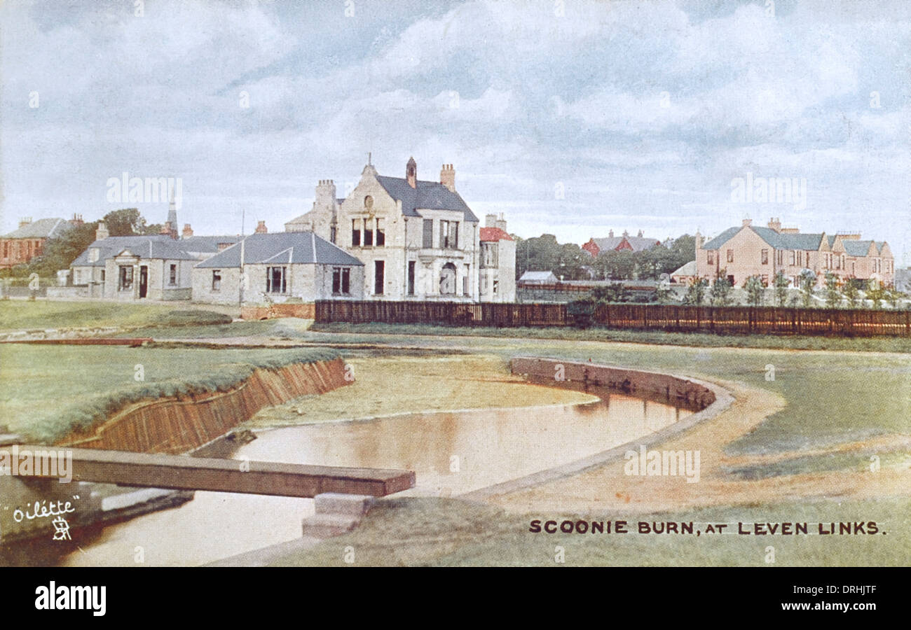 Leven Thistle Golf Club and Scoonie Burn, Scotland Stock Photo - Alamy