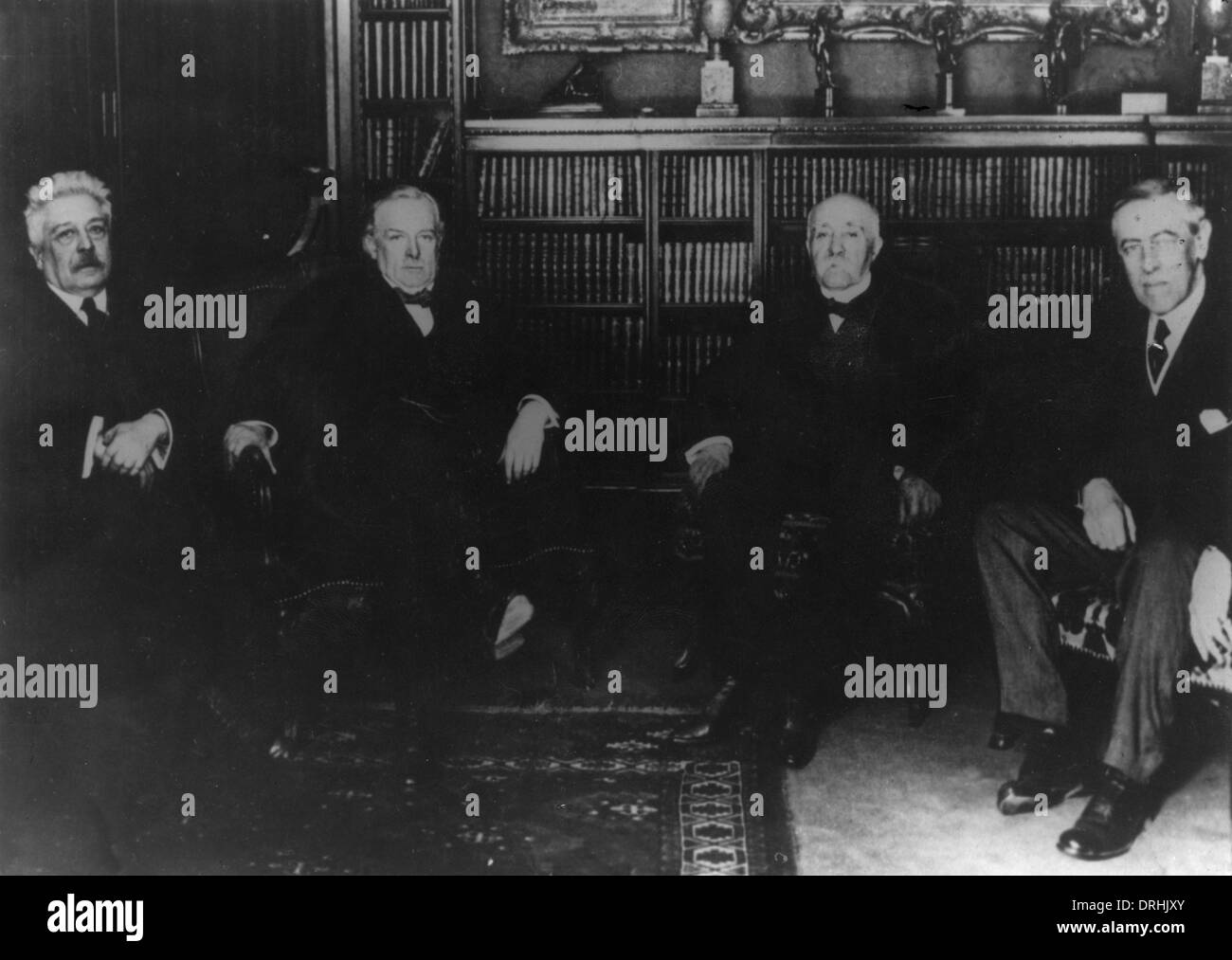 Four leaders at Paris Peace Conference, Versailles Stock Photo - Alamy