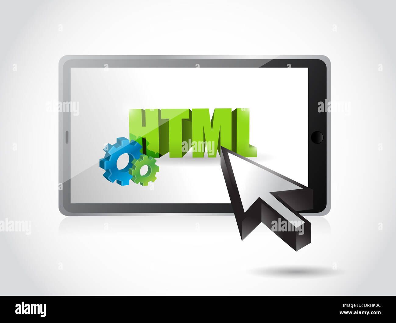 tablet html access illustration design over a white background Stock ...