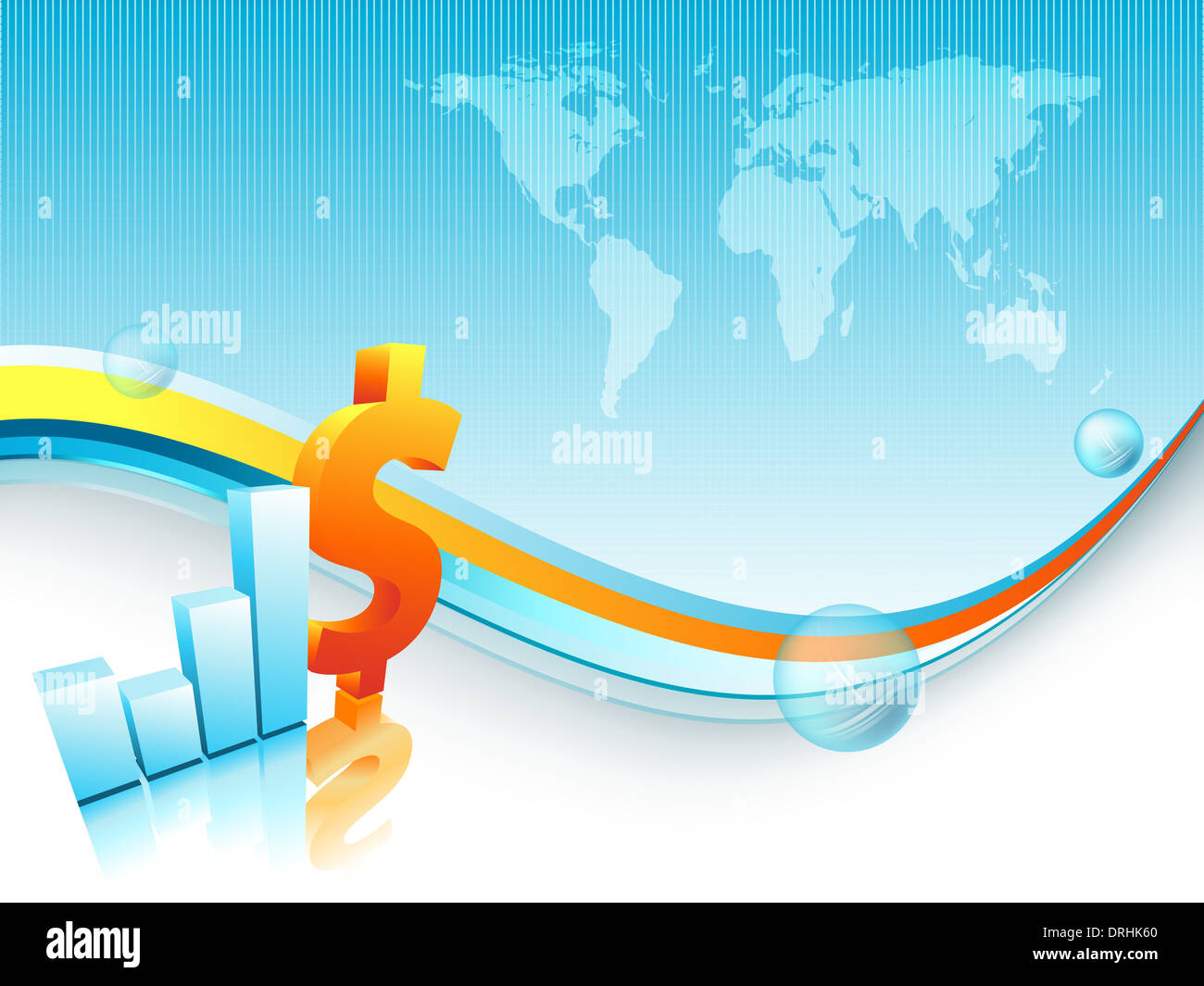 finance background with bar graphs and map Stock Photo - Alamy