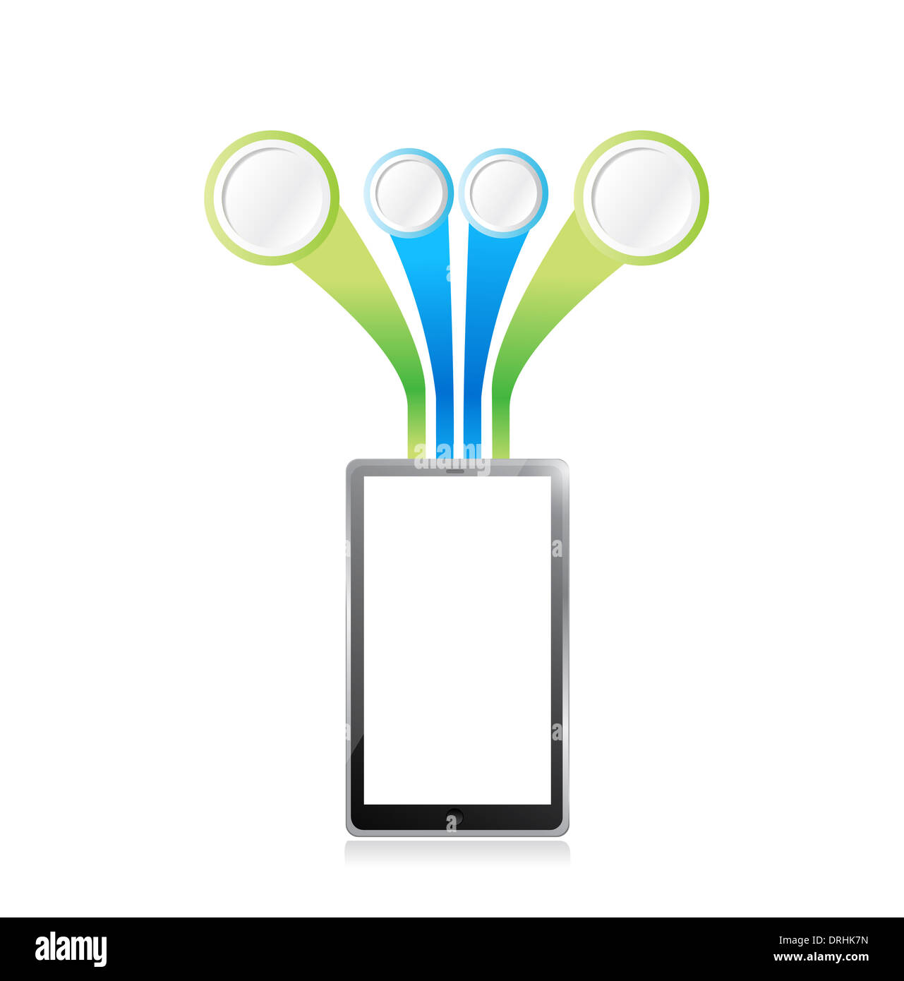 tablet Infographic template illustration design isolated over white ...
