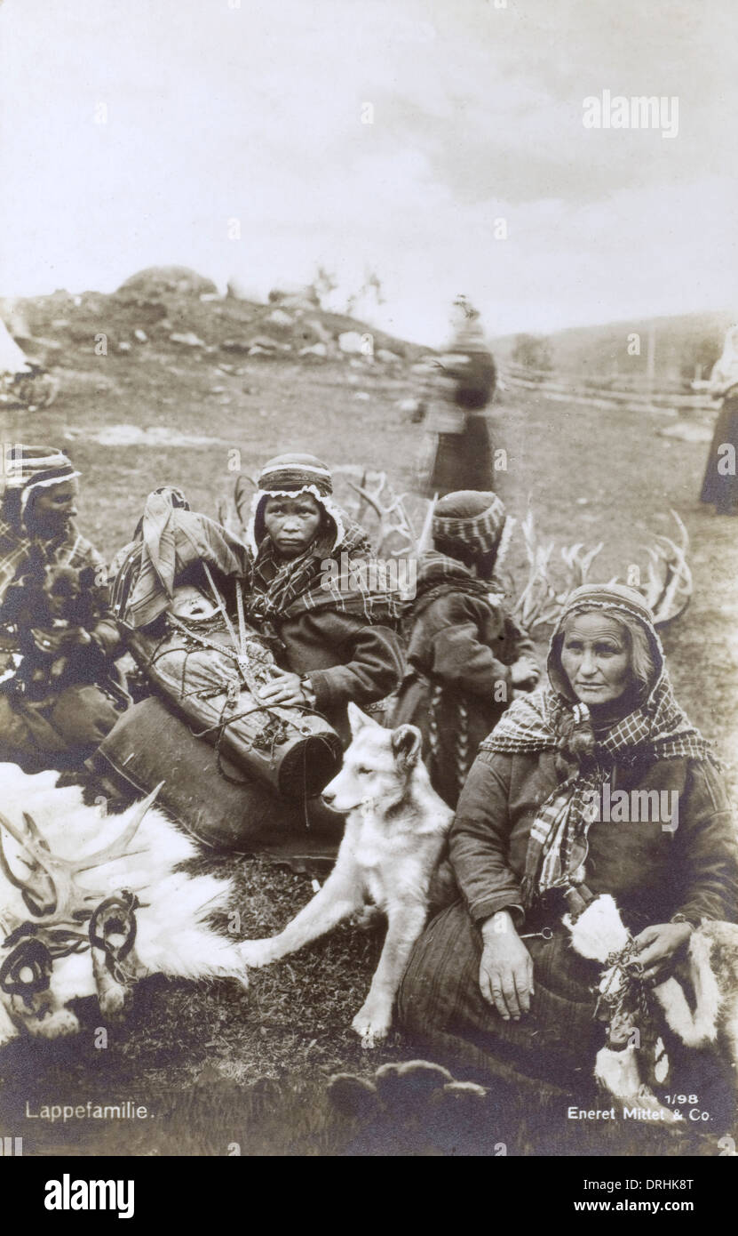 Sami People - Norway - with antlers and dogs Stock Photo - Alamy
