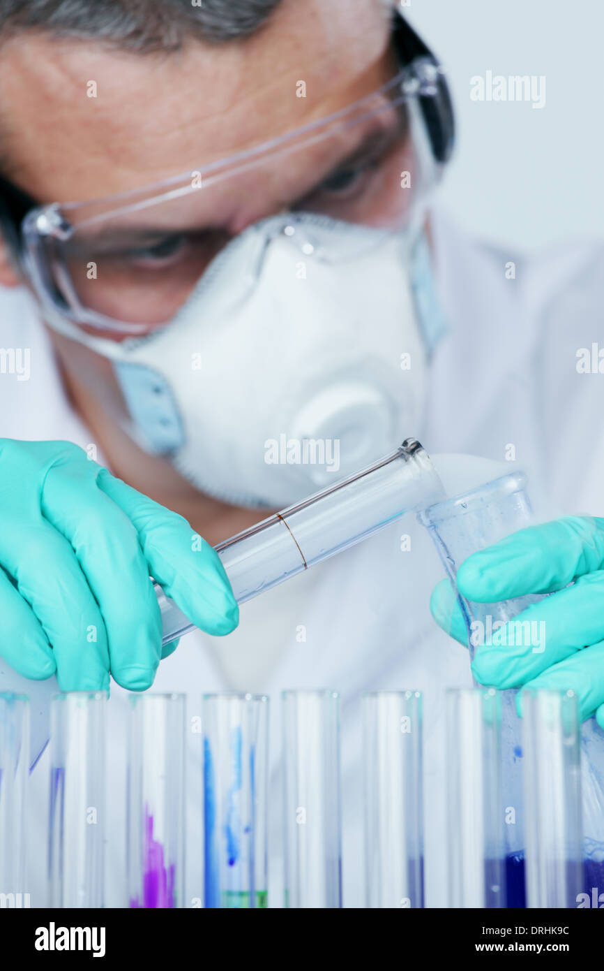 Chemistry Scientist conducting experiments in laboratory Stock Photo ...