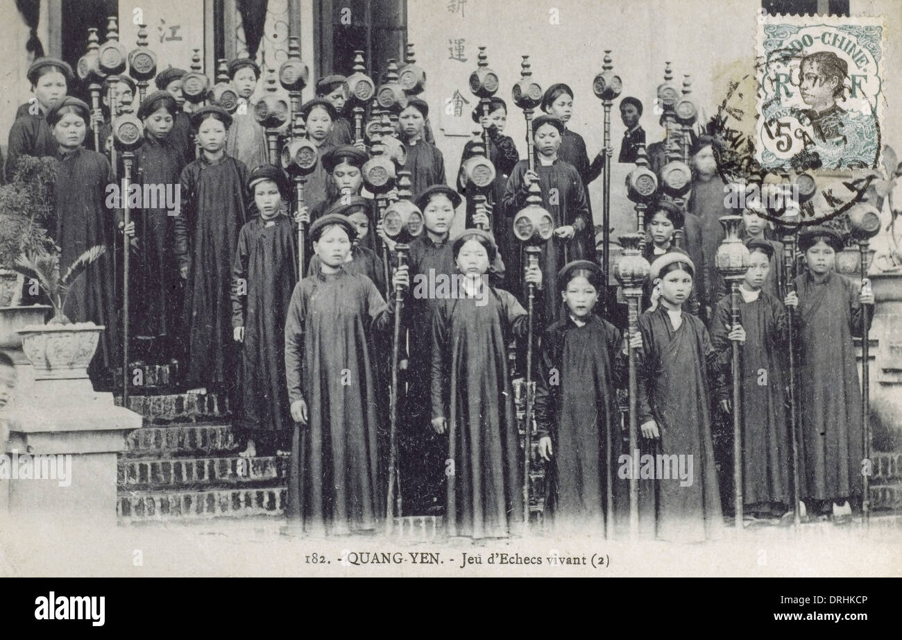 Vietnam - Quang Yen - Living Chess Game Stock Photo - Alamy