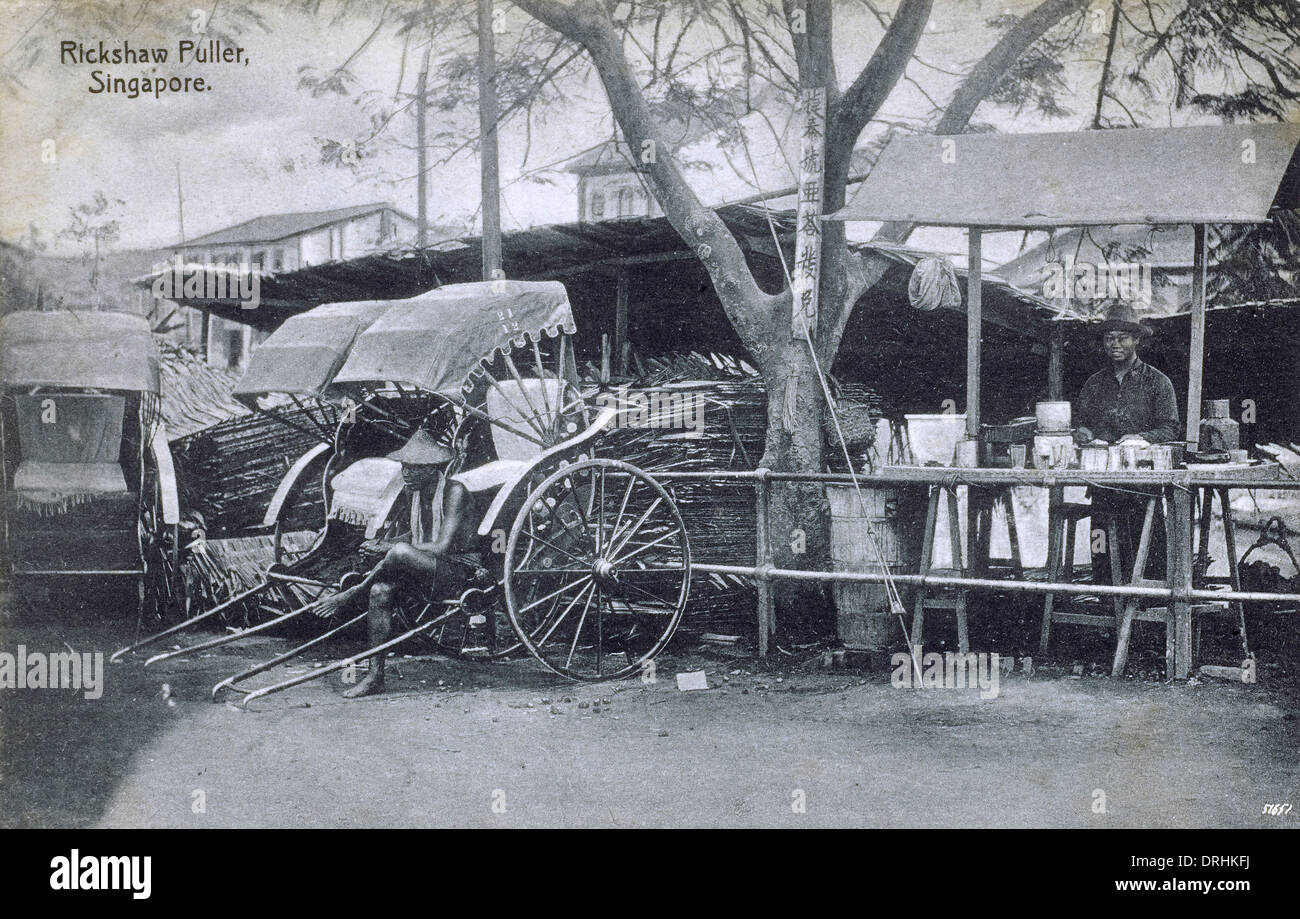 Singapore rickshaw puller hi-res stock photography and images - Alamy