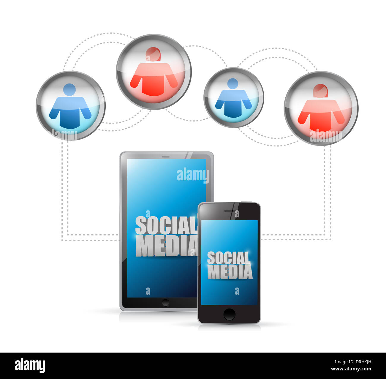 social media technology connection communication. illustration design ...