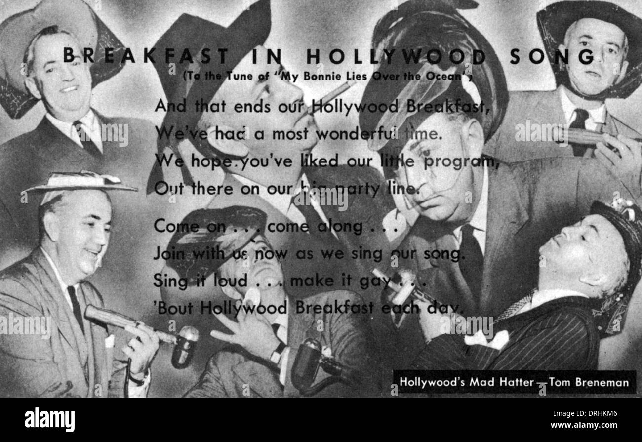 US Radio Star Tom Breneman as 'The Mad Hatter' Stock Photo - Alamy