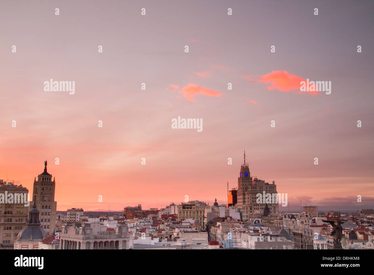 Aerial view madrid night hi-res stock photography and images - Alamy