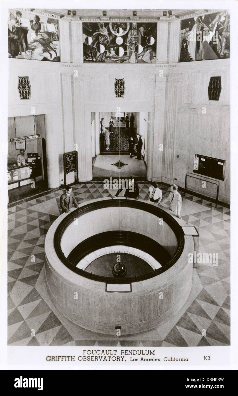 Foucault Pendulum, Griffith Observatory, Los Angeles, USA Stock Photo ...