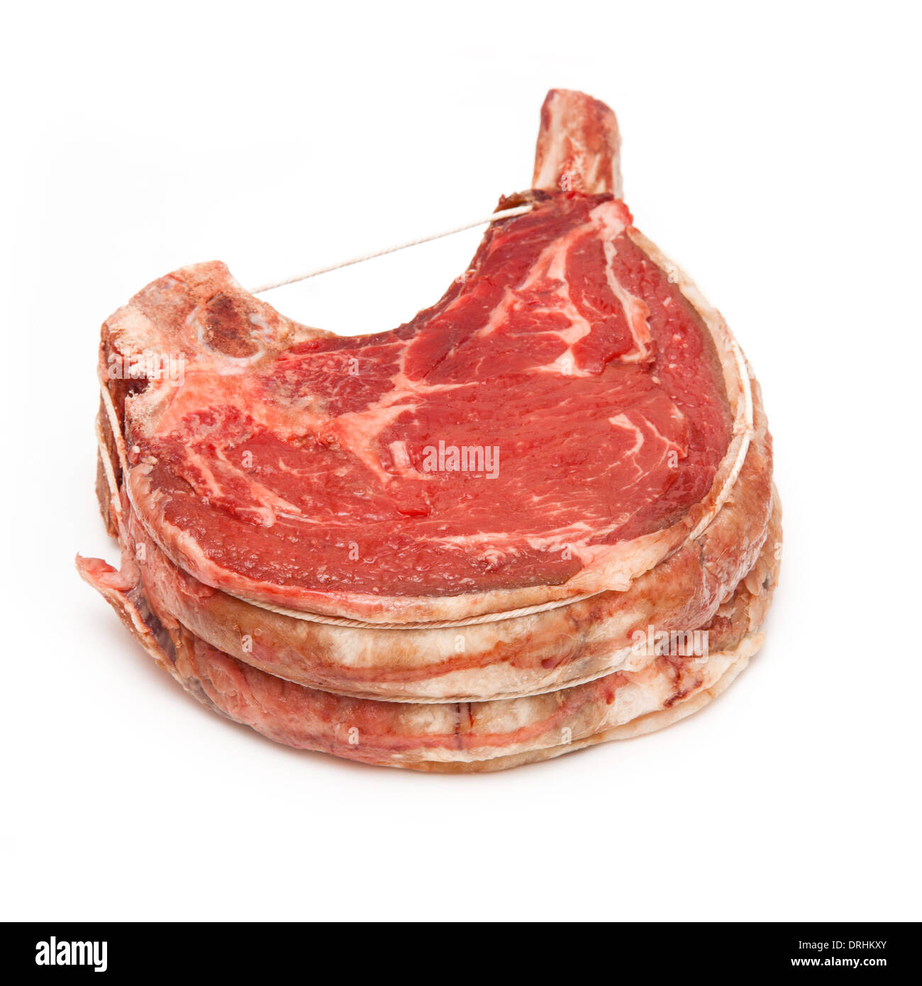 Rib of beef joint isolated on a white studio background Stock Photo - Alamy