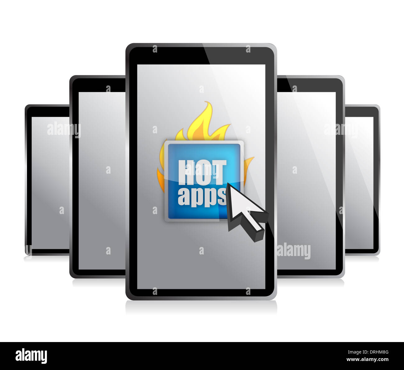 hot technology apps illustration design over a white background Stock ...