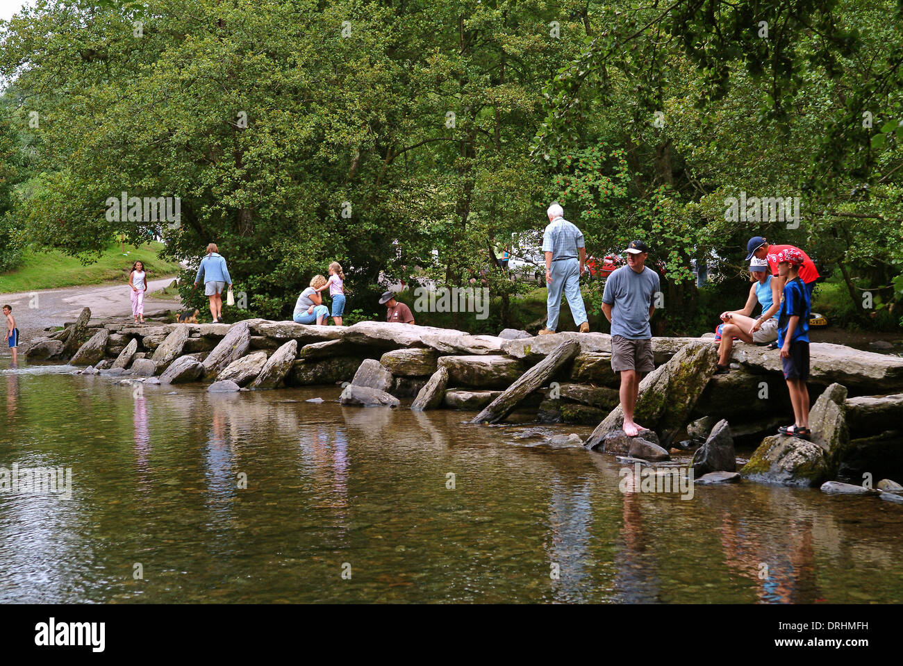 Tarr Steps near Dulverton, Exmoor, Devonshire, UK Stock Photo - Alamy