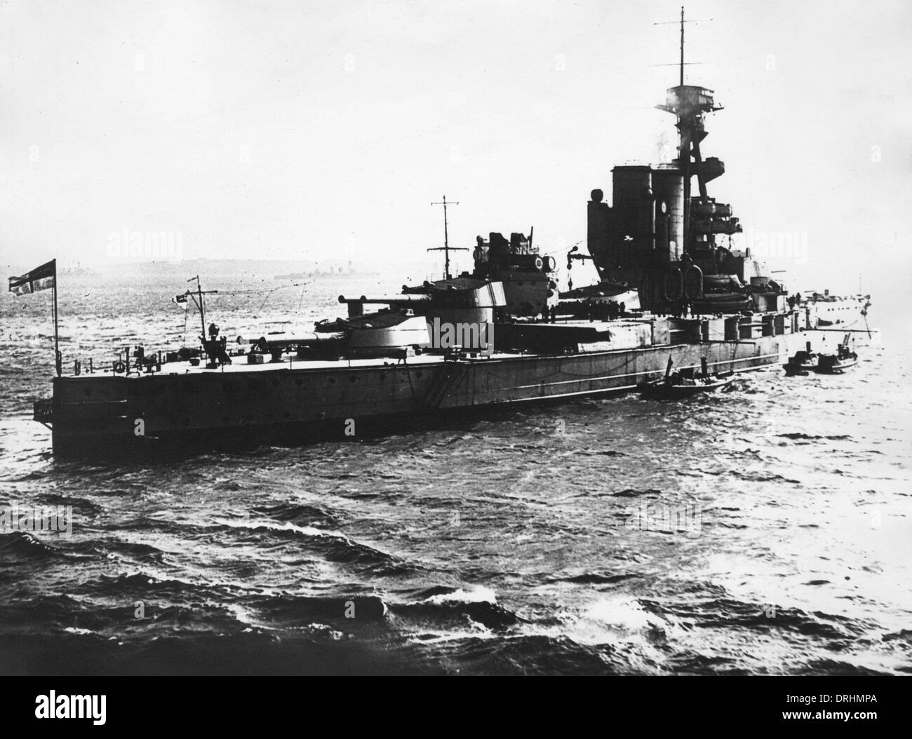 HMS Erin, British battleship, WW1 Stock Photo - Alamy