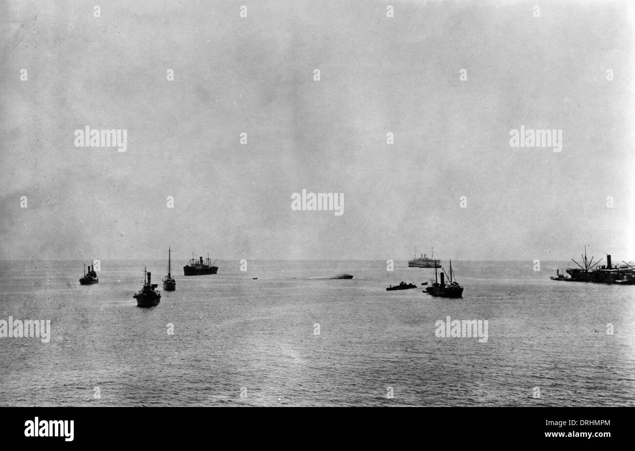 HMS Majestic, British battleship, capsized, WW1 Stock Photo - Alamy