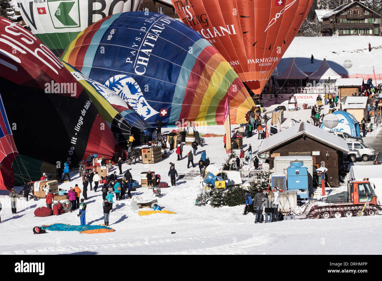 Busy activities in the take-off area as crews are preparing their ...