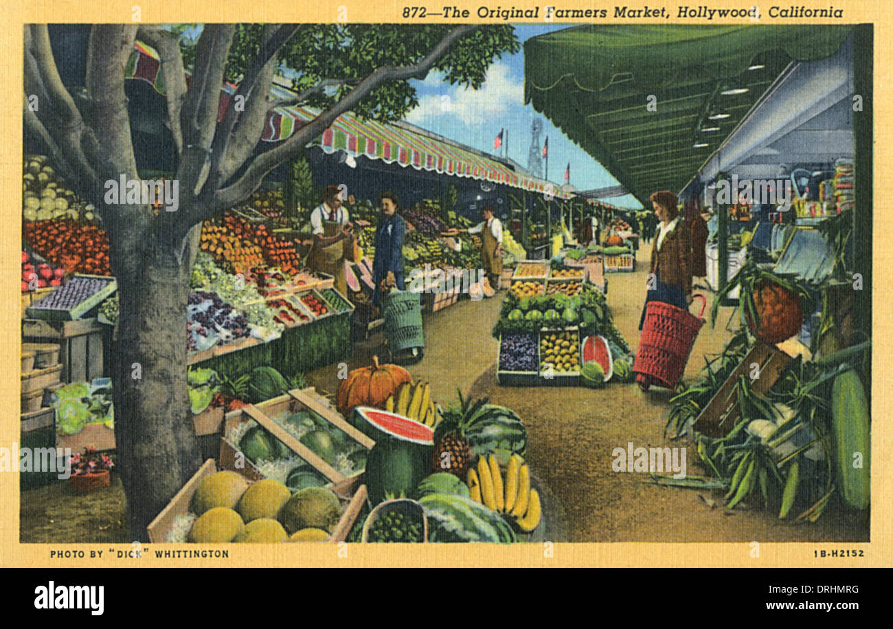 Original Farmers Market, Hollywood, California, USA Stock Photo - Alamy