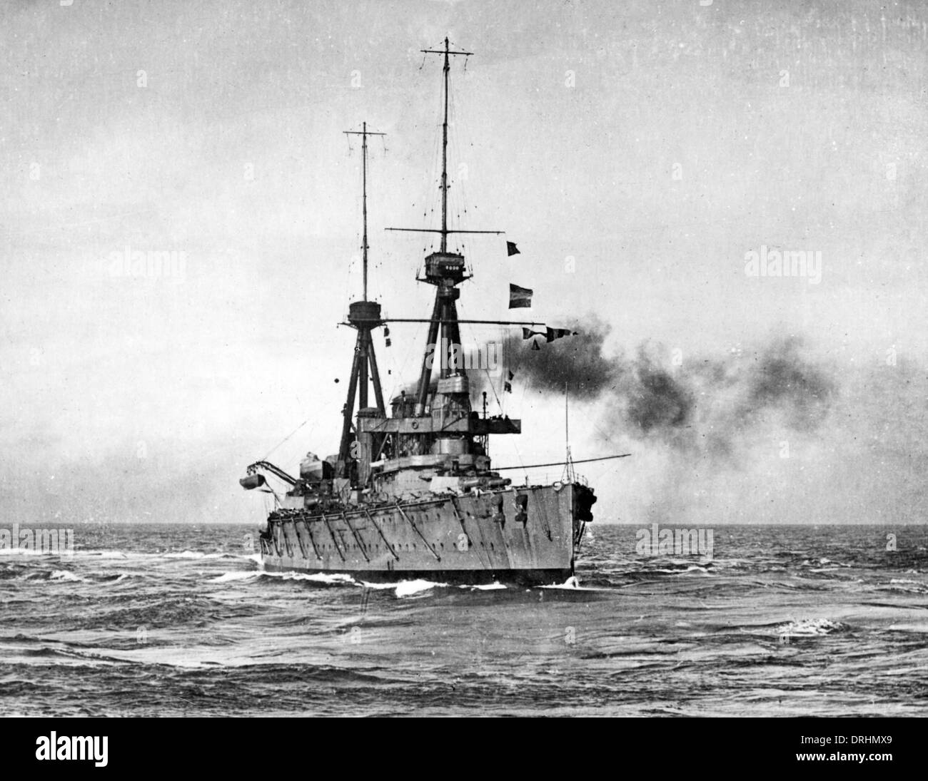 HMS Inflexible, British battlecruiser, WW1 Stock Photo - Alamy