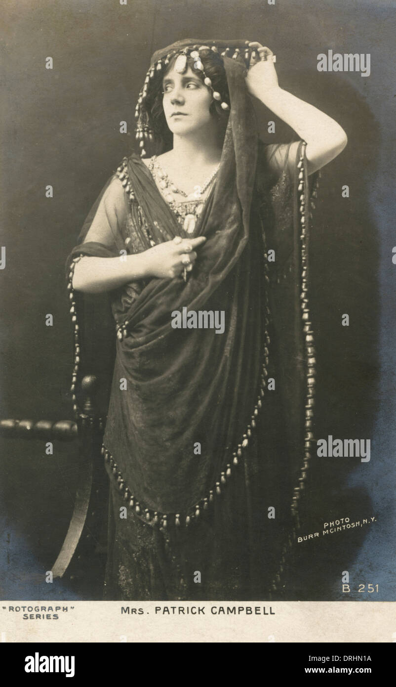 Mrs Patrick Campbell, English stage actress Stock Photo - Alamy