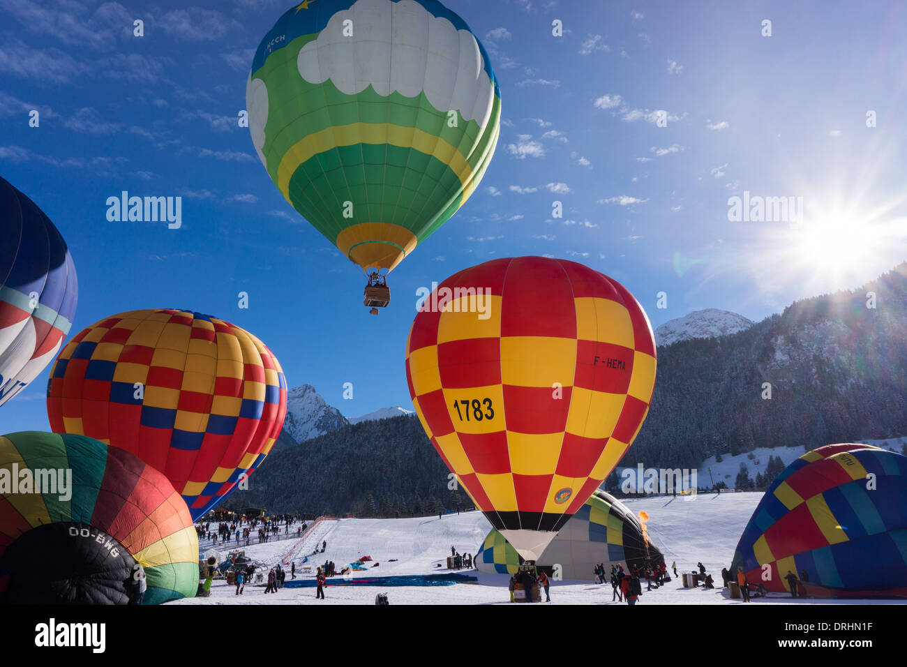 Busy activities in the take-off area as crews are preparing their ...