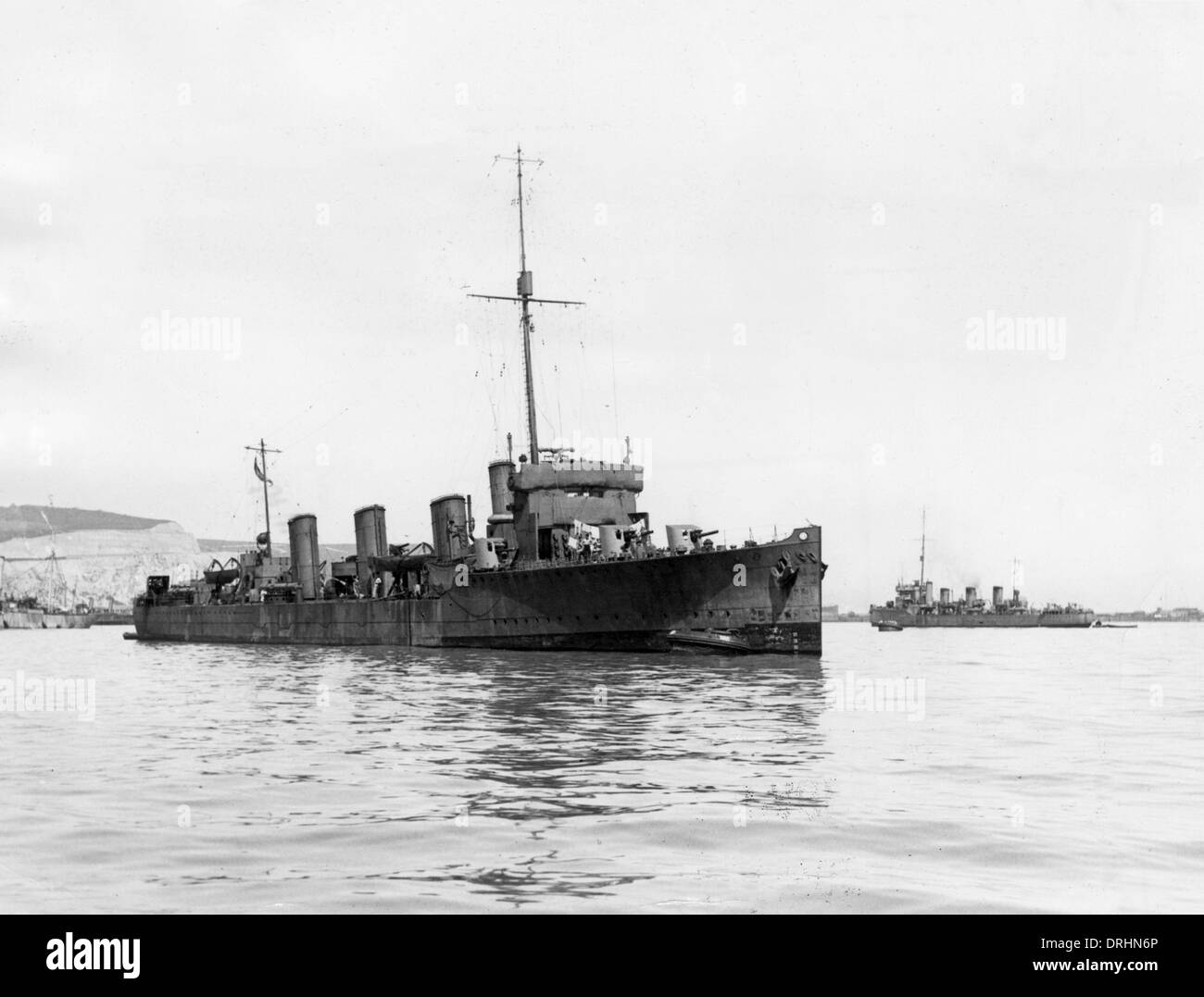 HMS Broke, British destroyer, WW1 Stock Photo - Alamy