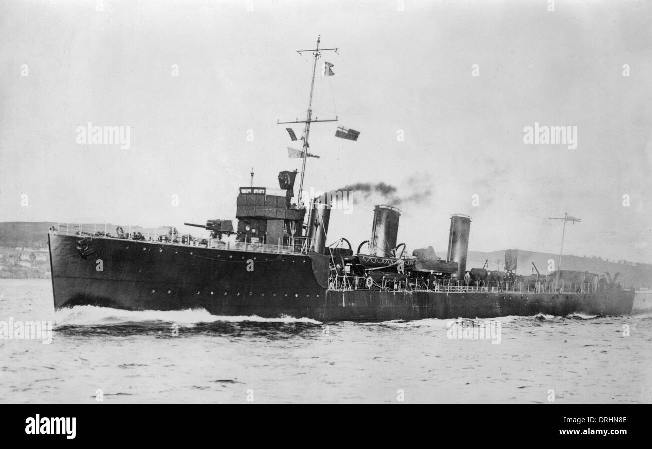 British destroyer wwi hi-res stock photography and images - Alamy