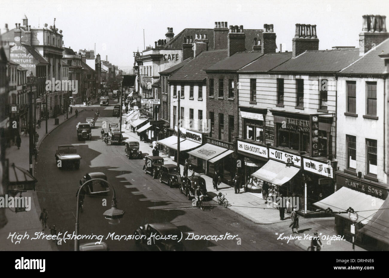 Doncaster - High Street (showing Mansion House Stock Photo - Alamy