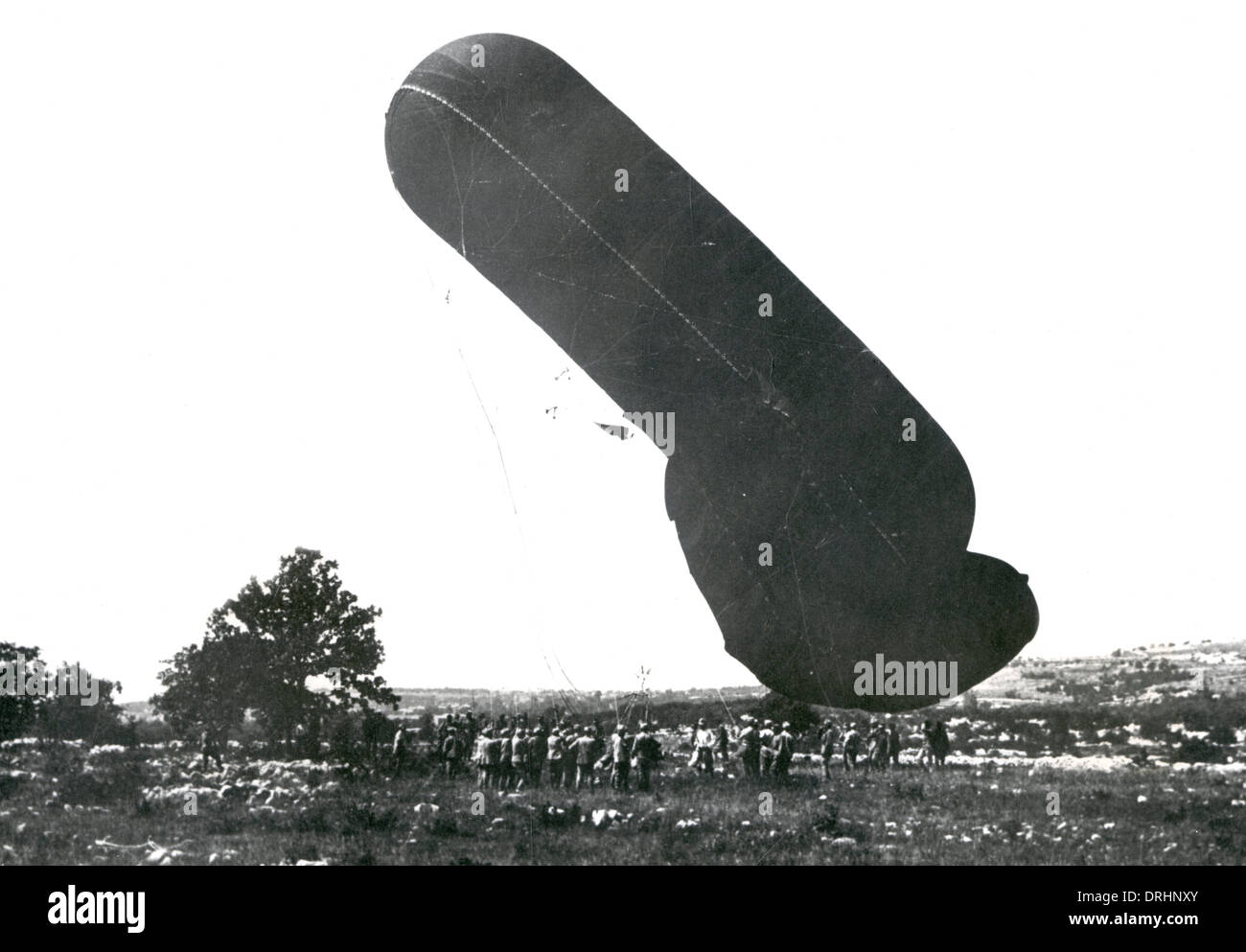 Tethered Austrian balloon on Isonzo front, WW1 Stock Photo - Alamy