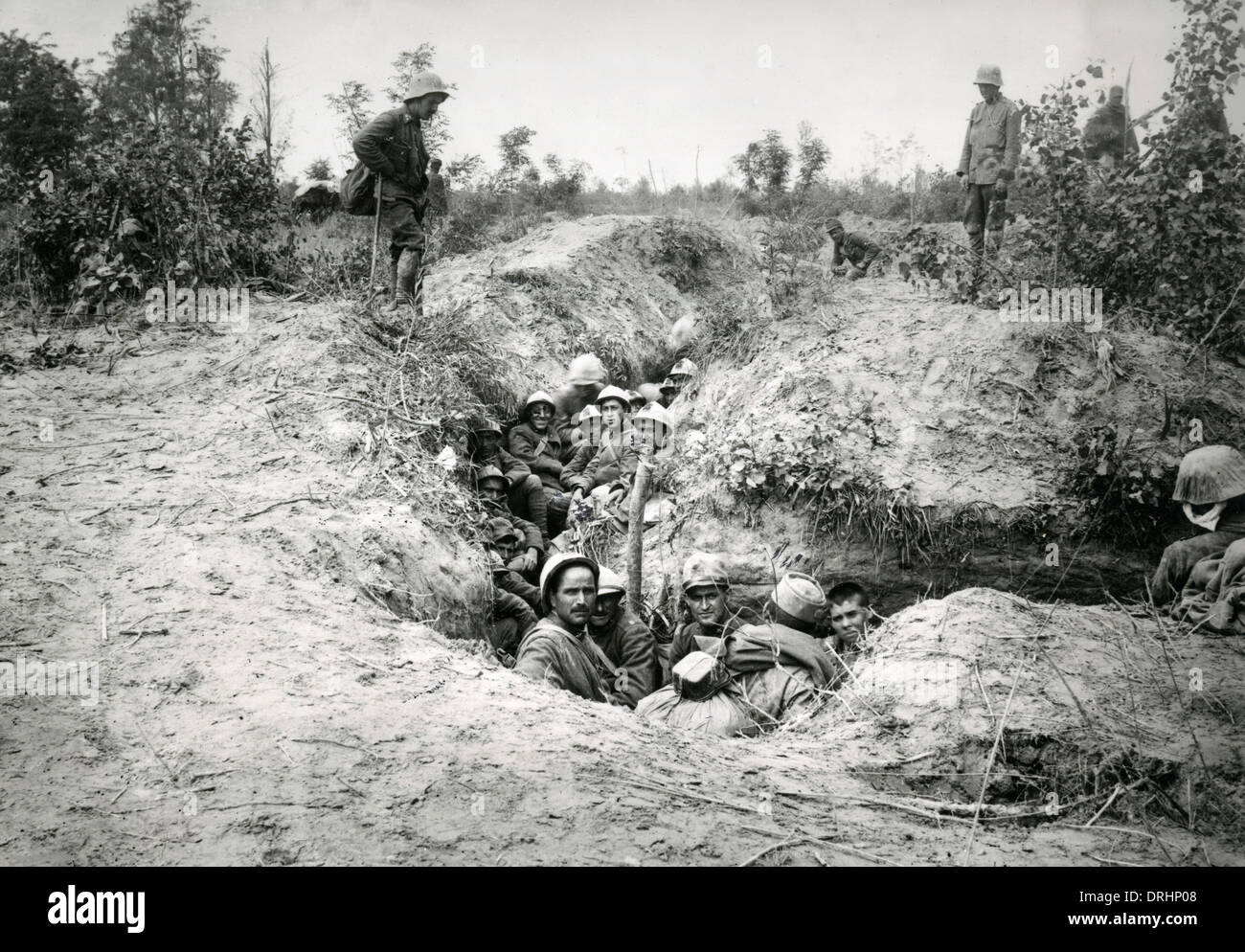 Captured Italian soldiers near Piave River, Italy, WW1 Stock Photo - Alamy