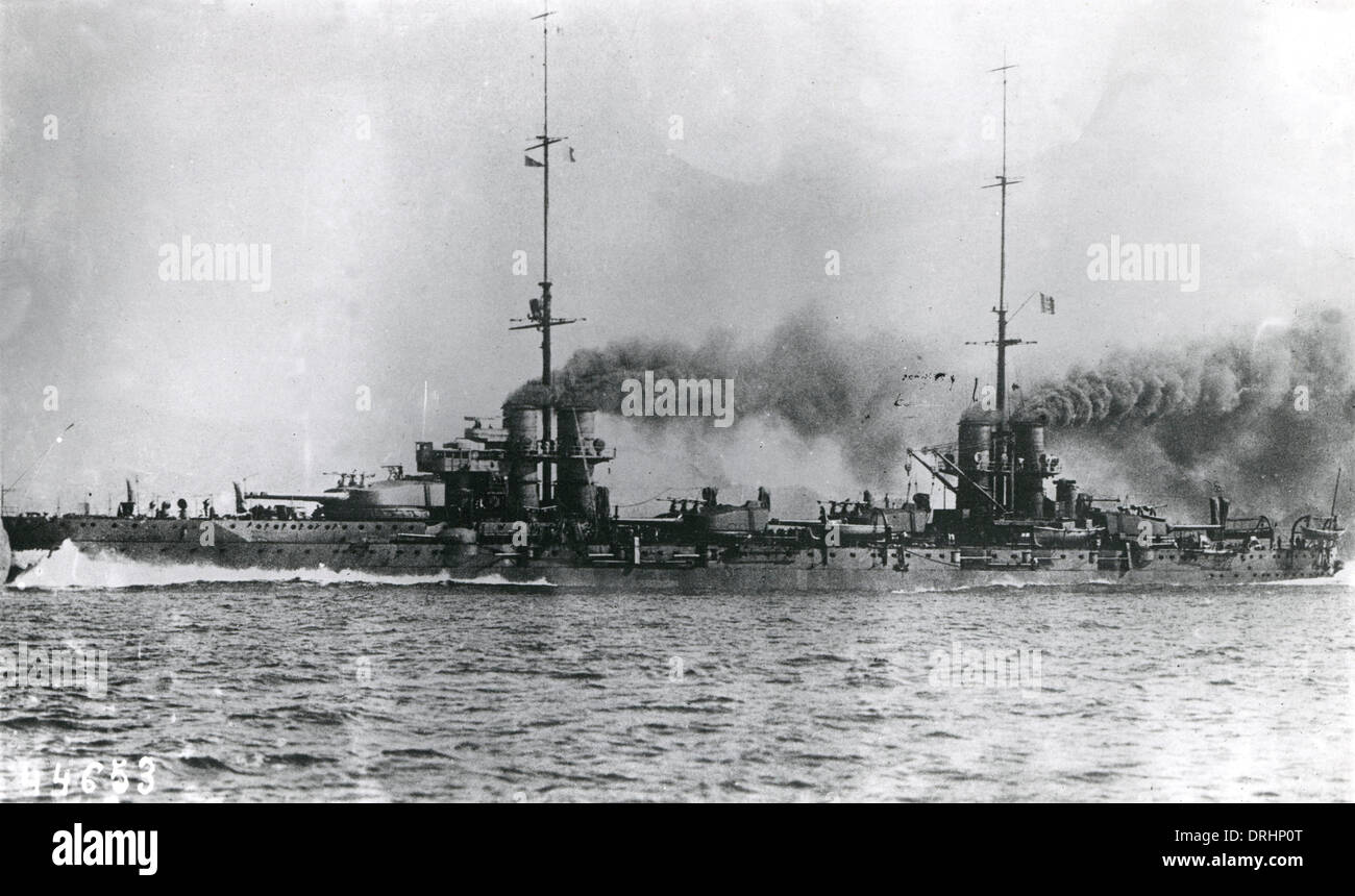 Italian dreadnought battleship Dante Alighieri Stock Photo - Alamy