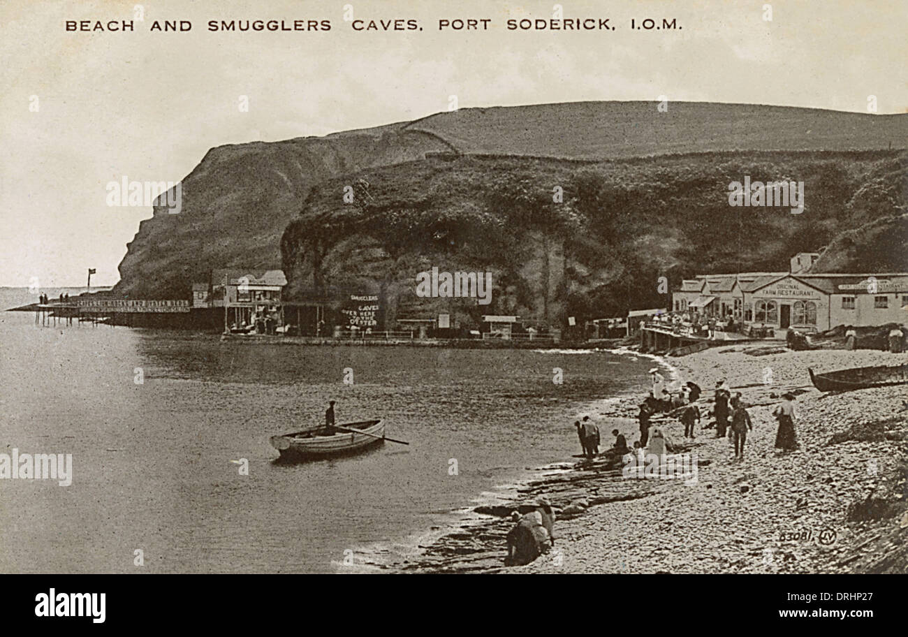 Port Soderick, Isle of Man - Beach and Smugglers' Caves Stock Photo - Alamy