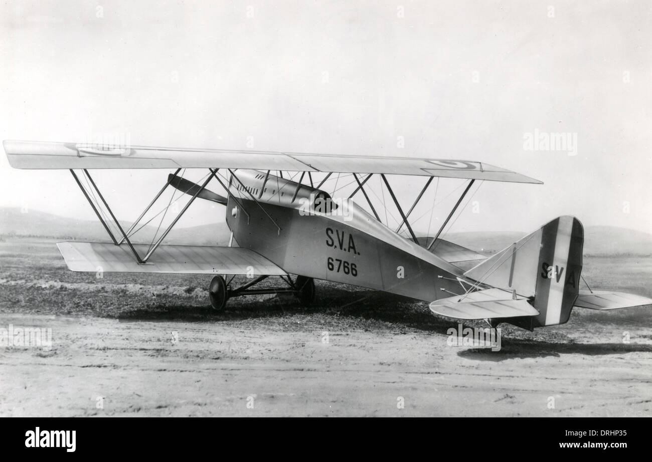 Italian Ansaldo SVA 5 reconnaissance biplane, WW1 Stock Photo - Alamy
