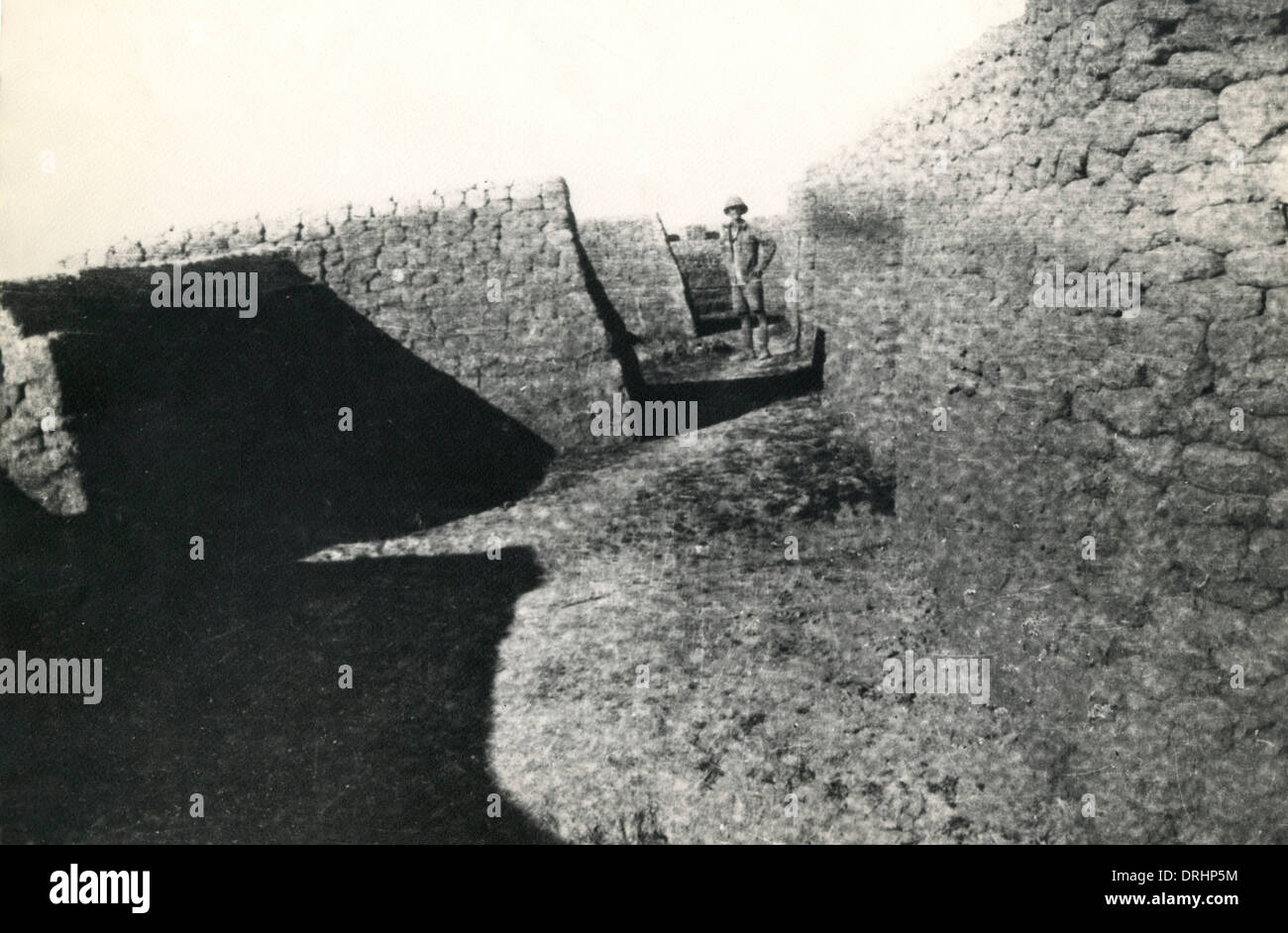 Part of the front line at Kut Al Amara, Mesopotamia, WW1 Stock Photo ...