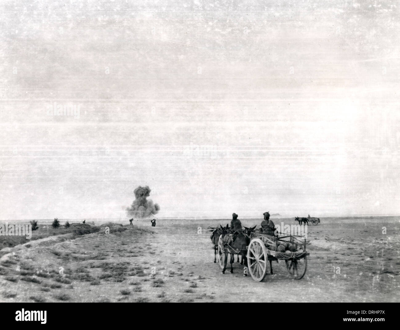 Indian carts transporting ammunition, Middle East, WW1 Stock Photo - Alamy