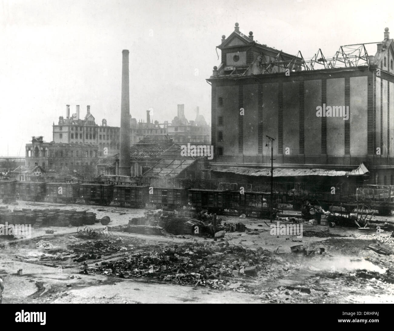 War damage, Haidar Pacha, Constantinople, WW1 Stock Photo - Alamy