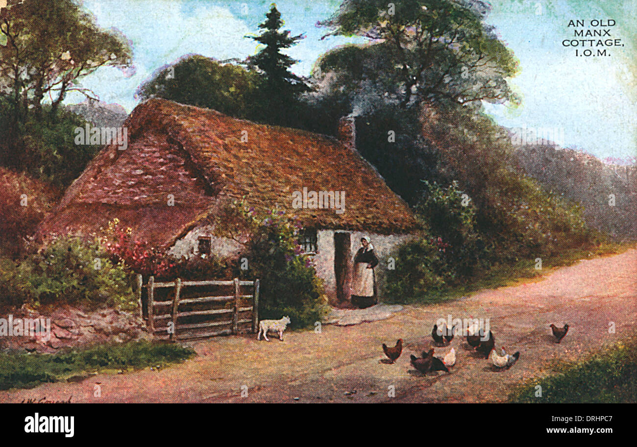 An Old Manx Cottage - Isle of Man Stock Photo - Alamy
