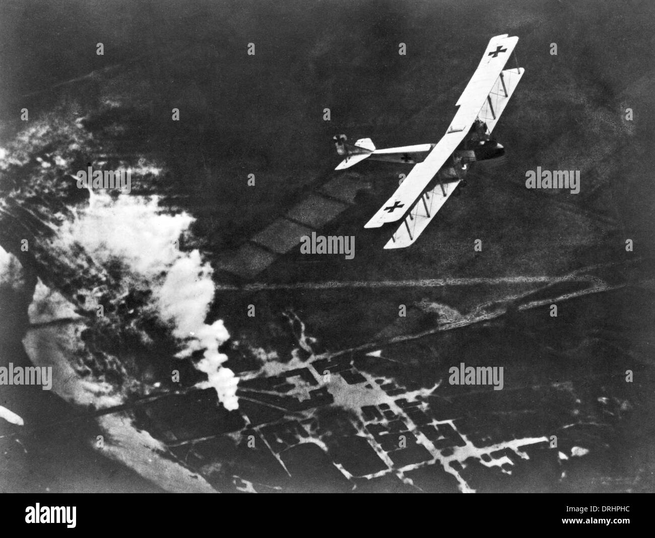 German Gotha biplane in flight, WW1 Stock Photo - Alamy